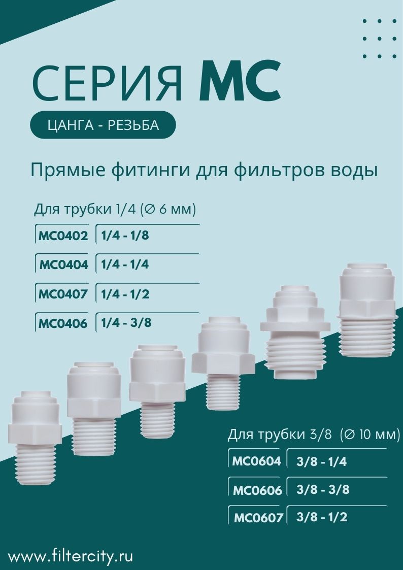 Фитинг MC0407 за 100₽ в магазине ФИЛЬТР СИТИ